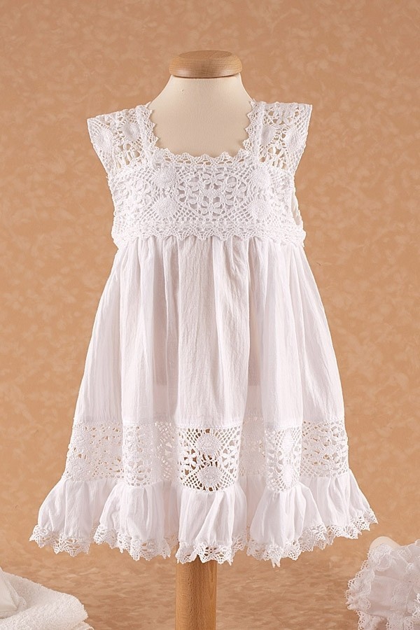 Rochie fetite broderie Macrame