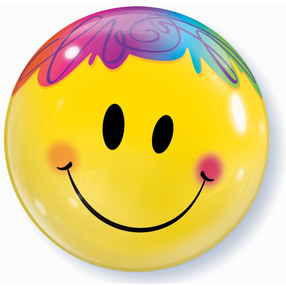 Balon Bubble 56cm Bright Smile Face
